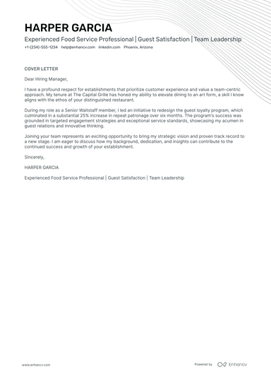11 Professional Server Cover Letter Examples and Template for 2024 ...