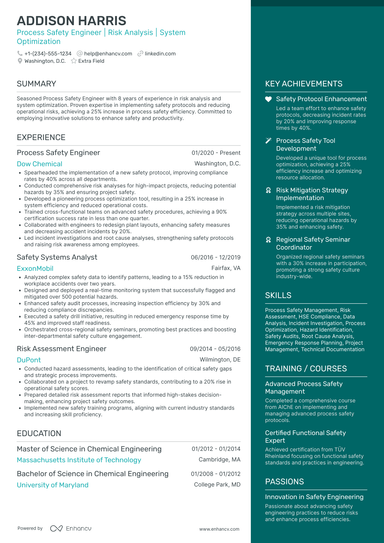 21 Process Engineer Resume Examples & Guide for 2025