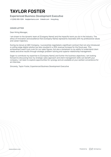 13 Professional Business Development Cover Letter Examples and Template ...