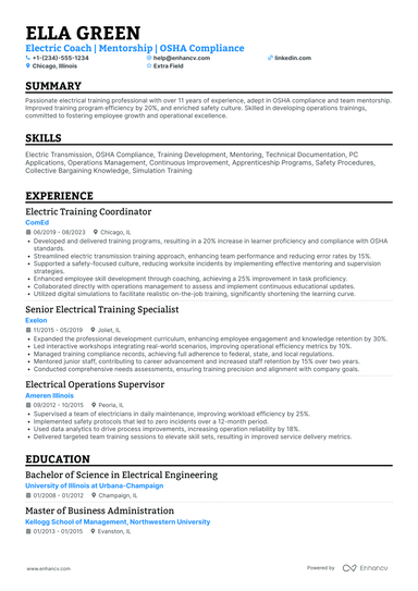 21 Electrician Resume Examples That Got Jobs for 2025