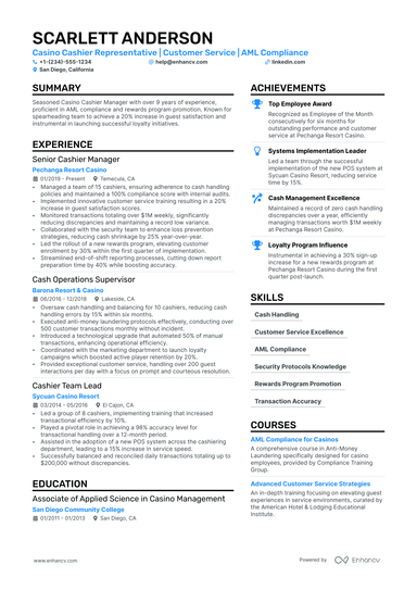 10 Cashier Resume Examples & Guide for 2025