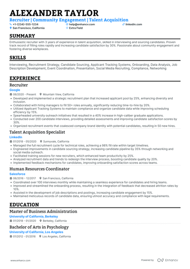 26 Recruiter Resume Examples & Guide for 2025