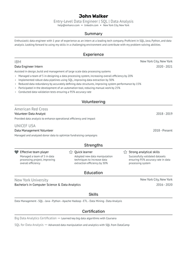 26 Data Engineer Resume Examples & Guide for 2025