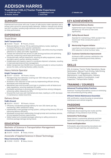 23 Driver Resume Examples & Guide for 2025