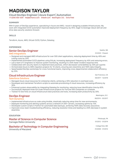 15 DevOps Engineer Resume Examples & Guide for 2025