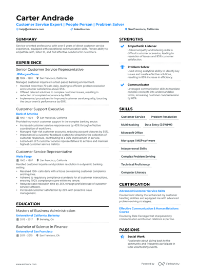 39 Customer Service Resume Examples & Guide for 2025