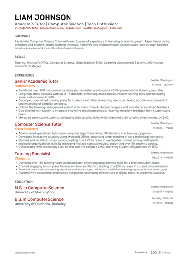 21 Computer Science Resume Examples & Guide for 2025