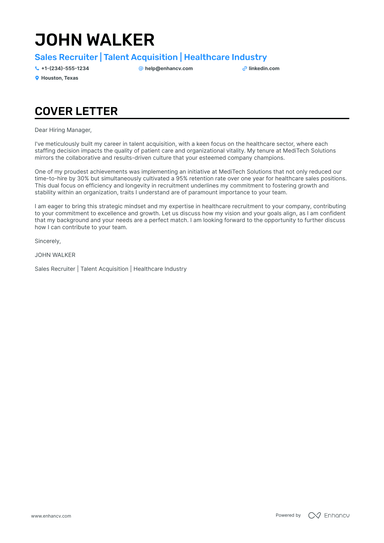 15 Professional Recruiter Cover Letter Examples and Template for 2025 ...