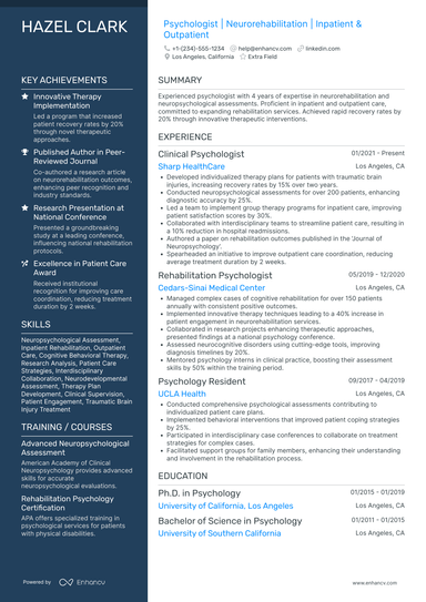 20 Craft a standout Psychologist resume with expert tips & strategies ...