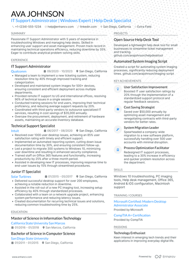25 IT Support Resume Examples & Guide for 2025