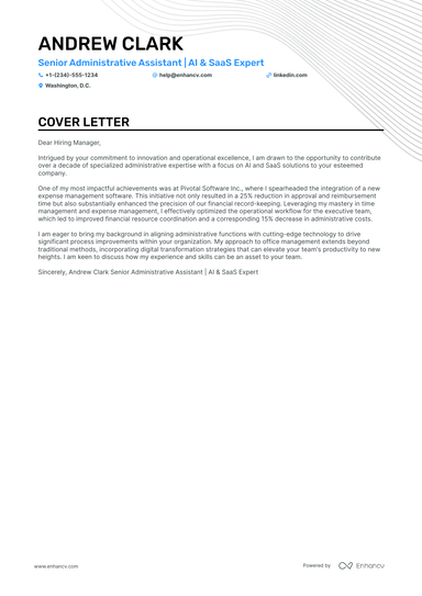 7 Professional Executive Assistant Cover Letter Examples and Template ...