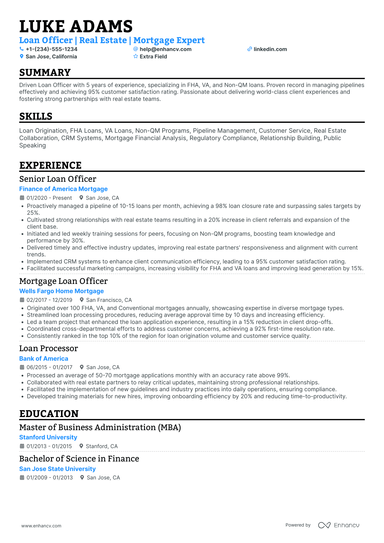 17 Loan Officer Resume Examples - March 2025