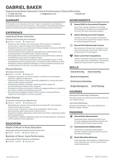 21 Musician Resume Examples That Got Jobs for 2025