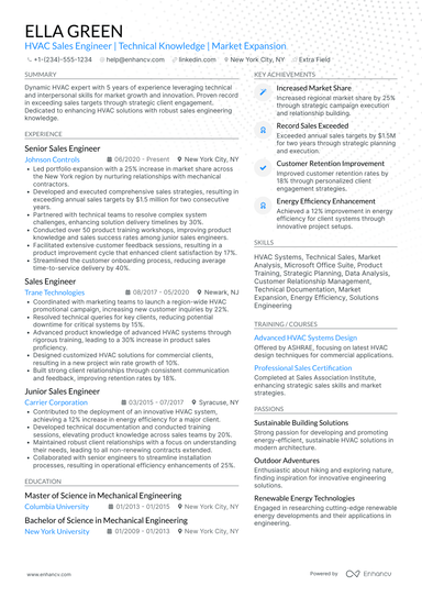 20 Sales Engineer Resume Examples & Guide for 2025