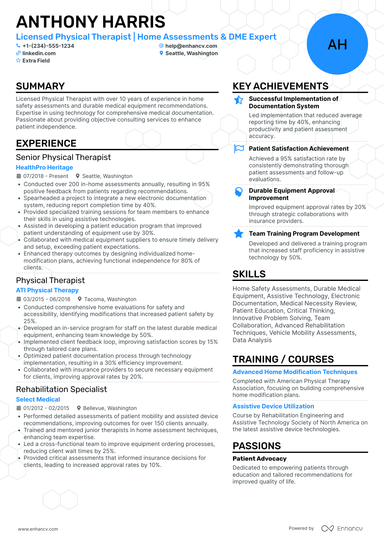 11 Physical Therapist Resume Examples With 10/10 Score In 2025