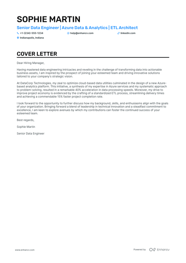 21 Professional Data Engineer Cover Letter Examples and Template for ...