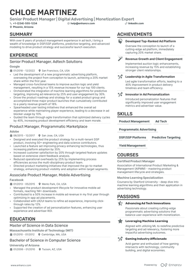 37 Product Manager Resume Examples & Guide for 2024