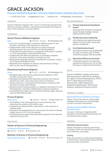 21 Process Engineer Resume Examples & Guide for 2025