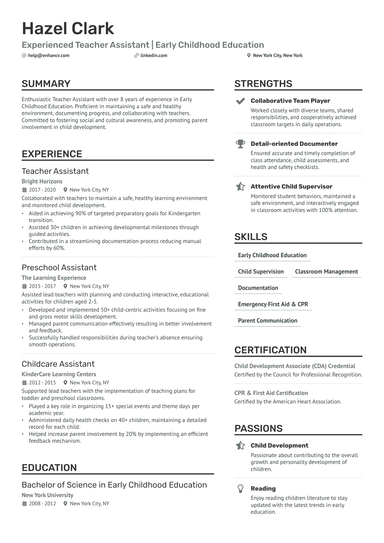15 Teacher Assistant Resume Examples & Guide for 2025