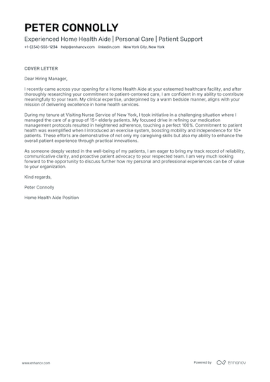 11 Professional Caregiver Cover Letter Examples and Template for 2024 ...