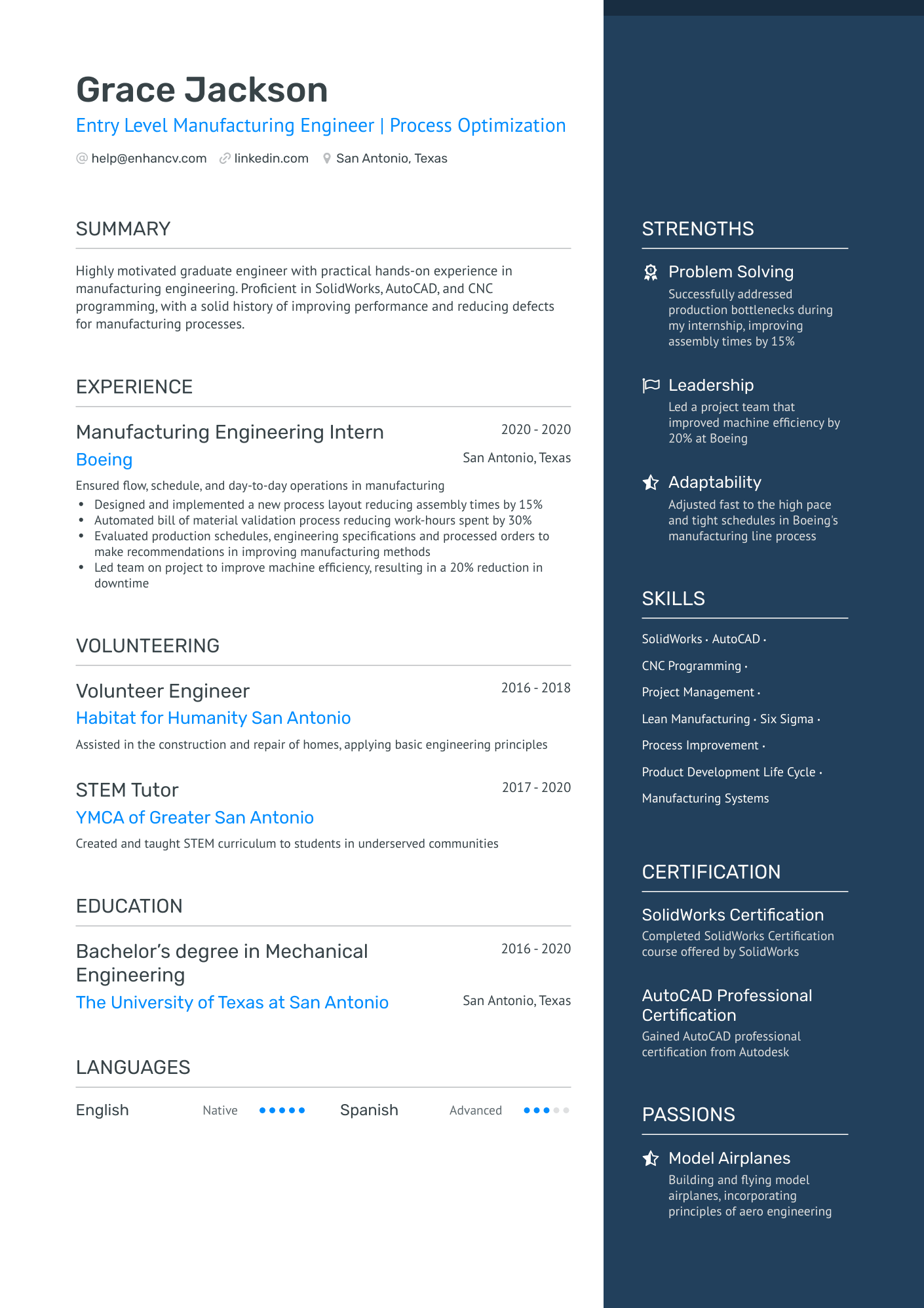 4 Manufacturing Engineer Resume Examples & Guide for 2024
