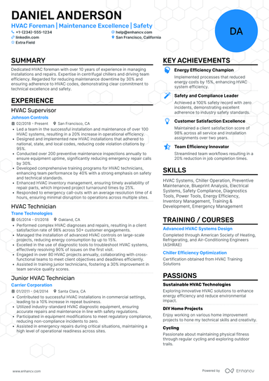 22 HVAC Resume Examples & Guide for 2025