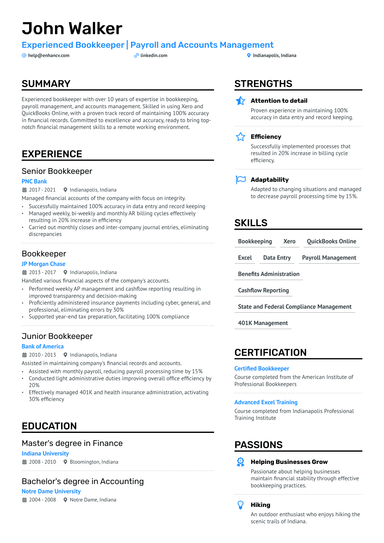 26 Bookkeeper Resume Examples & Guide for 2025