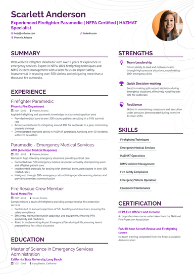 5 Firefighter Resume Examples & Guide for 2024