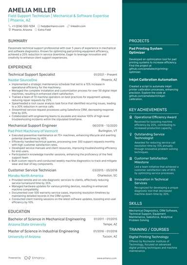 18 Computer Technician Resume Examples & Guide for 2025