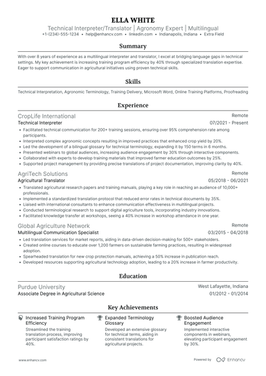 23 Translator Resume Examples & Guide for 2025