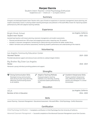 8 Student Teacher Resume Examples & Guide for 2025