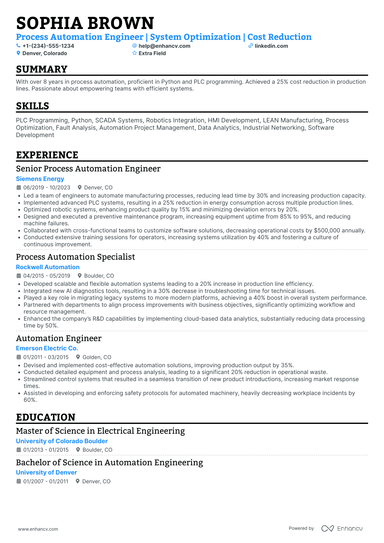 21 Process Engineer Resume Examples & Guide for 2025