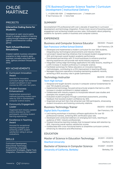 21 Computer Science Resume Examples & Guide for 2025