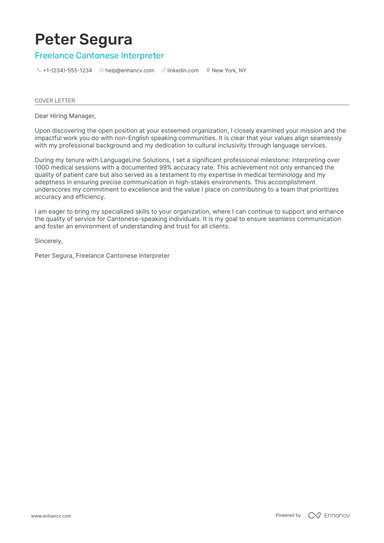 5 Professional Translator Cover Letter Examples and Template for 2024 ...
