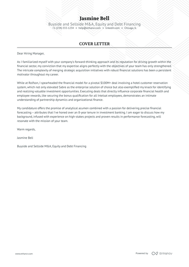 8 Professional Investment Manager Cover Letter Examples and Template ...