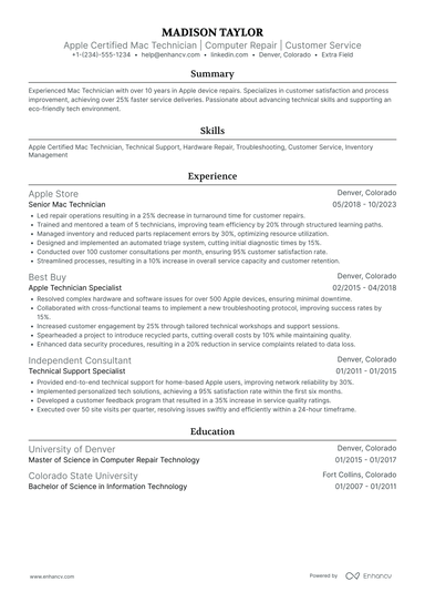 20 Apple Resume Examples & Guide for 2025