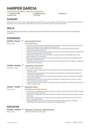 20 Lab Assistant Resume Examples & Guide for 2025