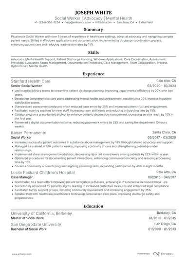 26 Social Worker Resume Examples, Templates & Guide for 2025