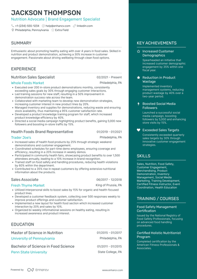 10 Brand Ambassador Resume Examples & Guide for 2025