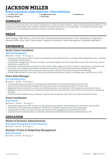 25 Event Planner Resume Examples & Guide for 2025