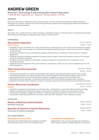 26 Recruiter Resume Examples & Guide for 2025