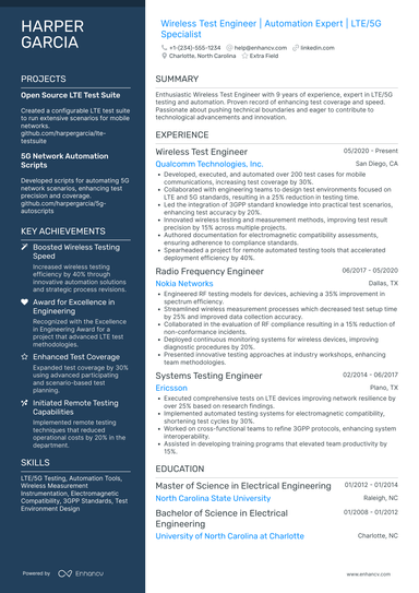 24 Test Engineer Resume Examples & Guide for 2025