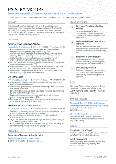 14 Executive Assistant Resume Examples & Guide for 2025