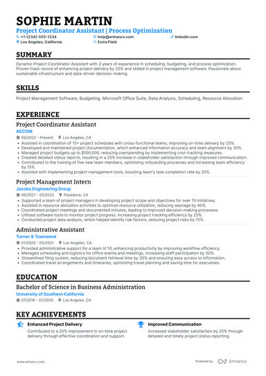 21 Project Coordinator Resume Examples & Guide for 2025