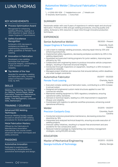 24 Welder Resume Examples That Got Jobs for 2025