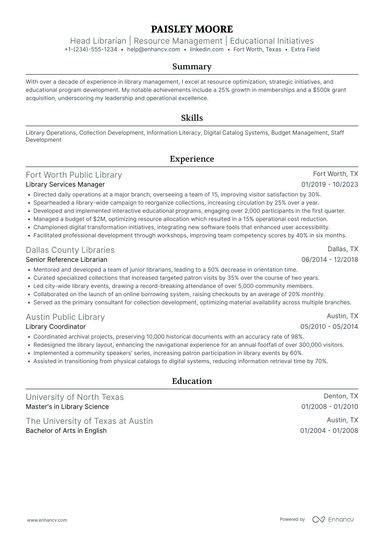 22 Librarian Resume Examples That Got Jobs for 2025