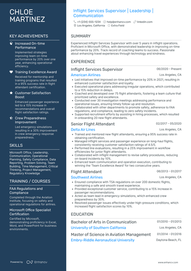 18 Flight Attendant Resume Examples & Guide for 2025