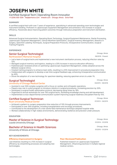 14 Surgical Tech Resume Examples & Guide for 2025
