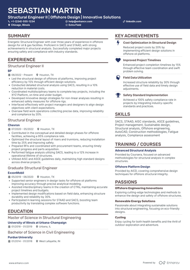 18 Structural Engineer Resume Examples & Guide for 2025