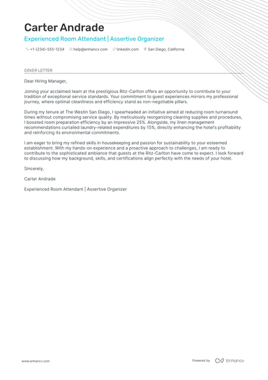 9 Professional Housekeeper Cover Letter Examples and Template for 2025 ...
